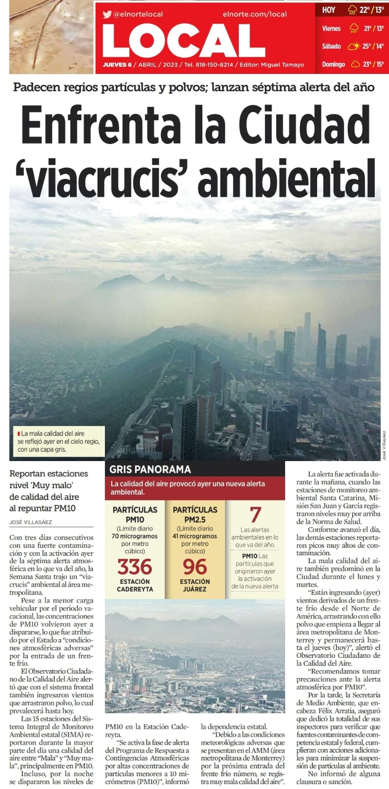 Activa Estado 10 alertas ambientales en el año